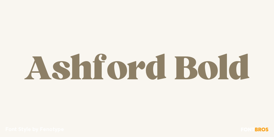 Ashford Bold Font Style by Fenotype | Font Bros