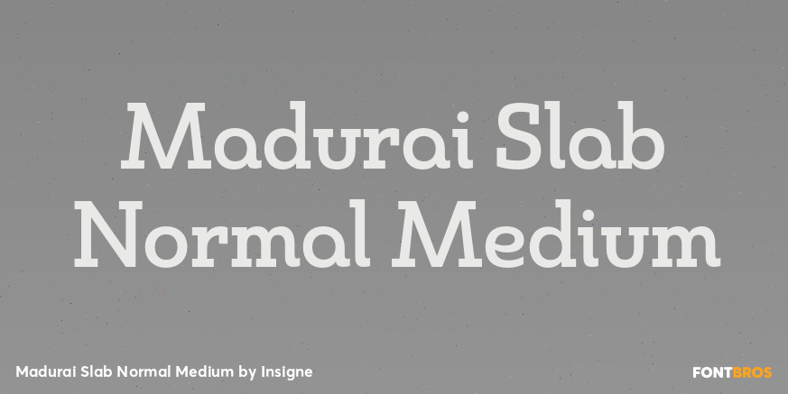Madurai Slab Normal Medium Font Style by Insigne | Font Bros