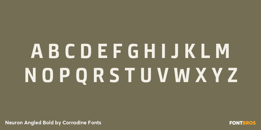 Neuron Angled Bold Font Style by Corradine Fonts | Font Bros