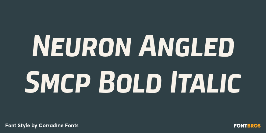 Neuron Angled Smcp Bold Italic Font Style by Corradine Fonts | Font Bros