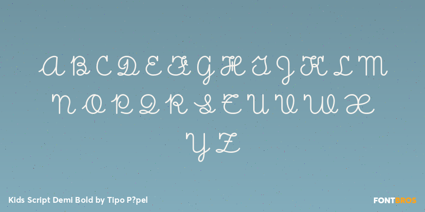 Kids Script Demi Bold Font Style by Tipo Pèpel | Font Bros