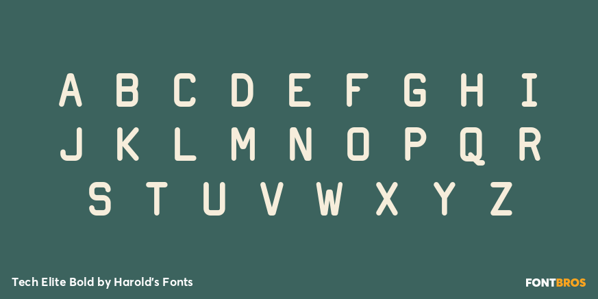 Tech Elite Bold Font Style by Harold's Fonts | Font Bros