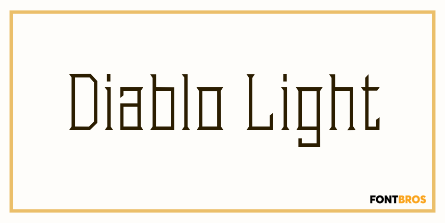 Diablo Light Font Style by Solotype | Font Bros