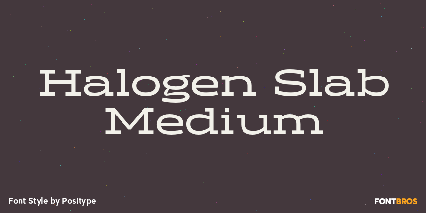 Halogen Slab Medium Font Style by Positype | Font Bros