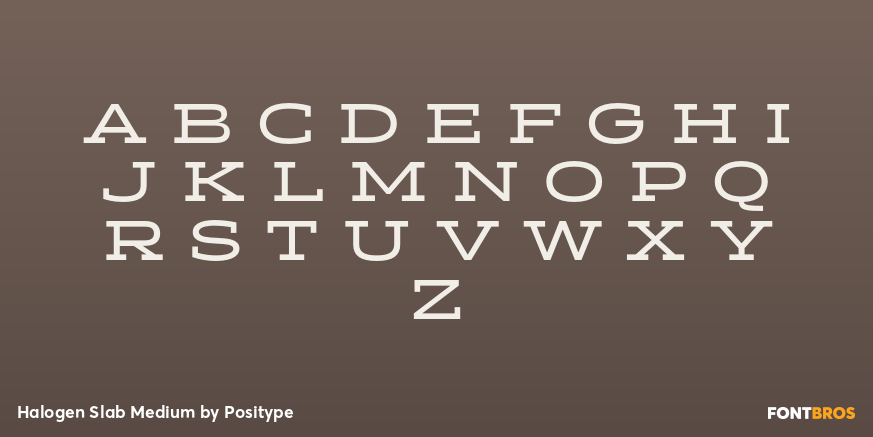 Halogen Slab Medium Font Style by Positype | Font Bros