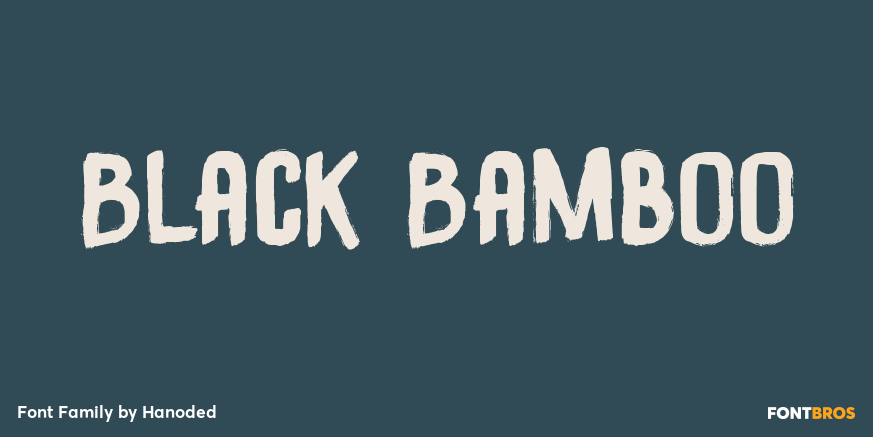 Black Bamboo Font Family by Hanoded | Font Bros