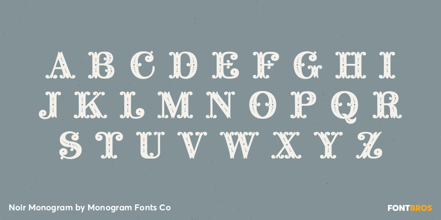 Noir Monogram Font Family by Monogram Fonts Co | Font Bros