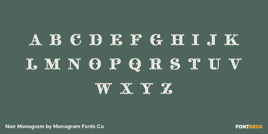 Noir Monogram Font Family by Monogram Fonts Co | Font Bros
