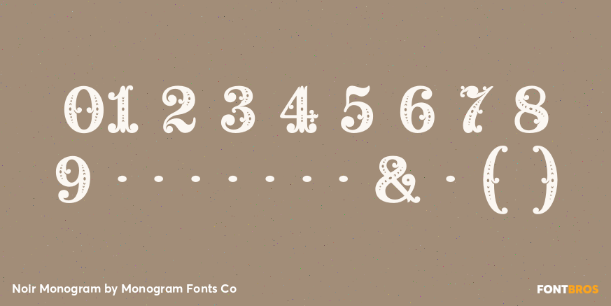 Noir Monogram Font Family by Monogram Fonts Co | Font Bros
