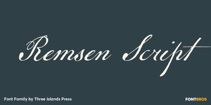 Remsen Script Font Family by Three Islands Press | Font Bros