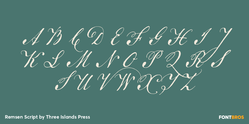 Remsen Script Font Family by Three Islands Press | Font Bros