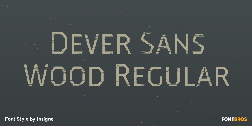 Dever Sans Wood Regular Font Style by Insigne | Font Bros