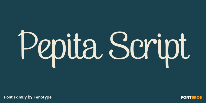 Pepita Script Font Family by Fenotype | Font Bros