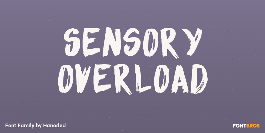 Sensory Overload Font Family by Hanoded | Font Bros