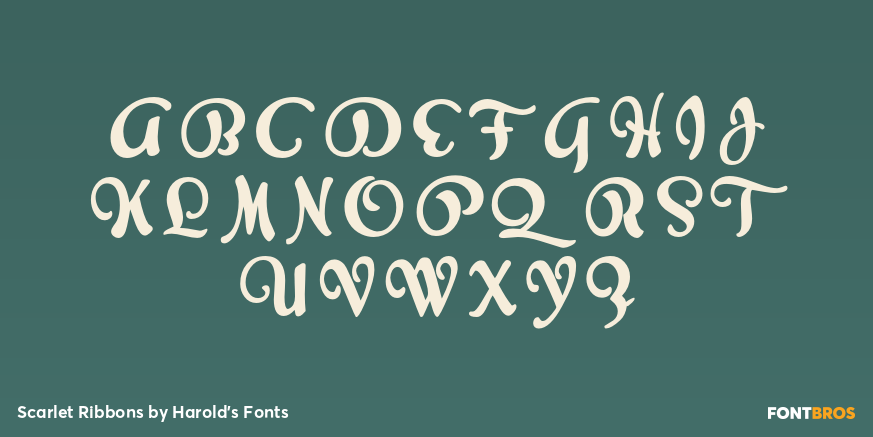 Scarlet Ribbons Font Family by Harold's Fonts | Font Bros