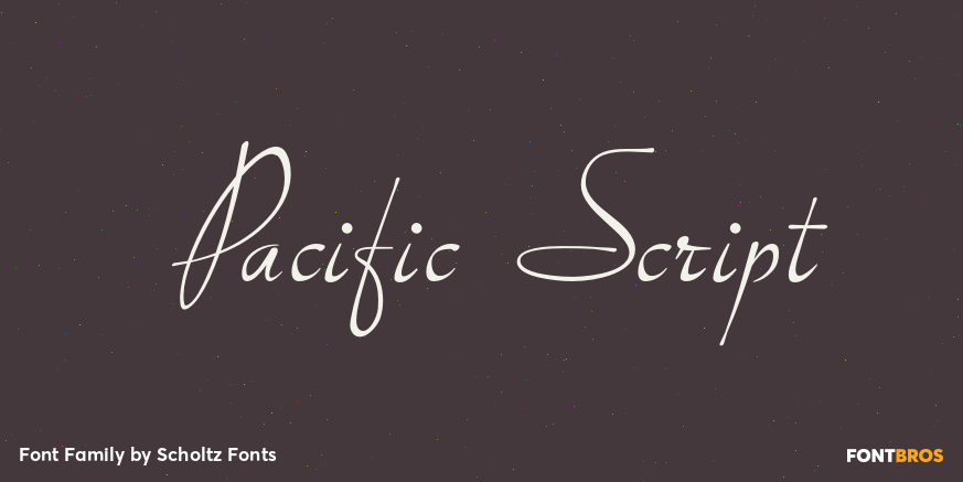 Pacific Script Font Family by Scholtz Fonts | Font Bros