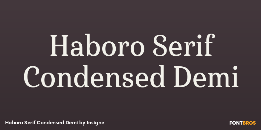 Haboro Serif Condensed Demi Font Style by Insigne | Font Bros