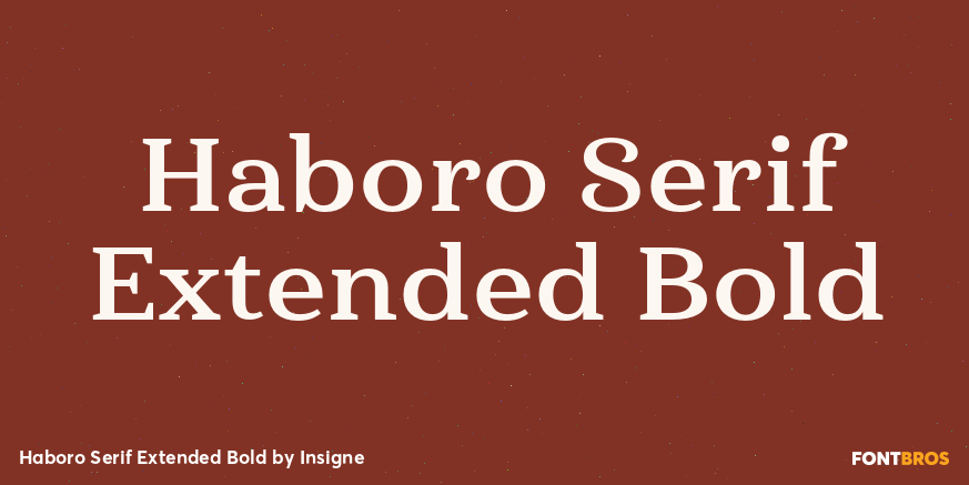 Haboro Serif Extended Bold Font Style by Insigne | Font Bros
