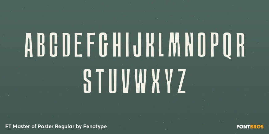FT Master of Poster Regular Font Style by Fenotype | Font Bros