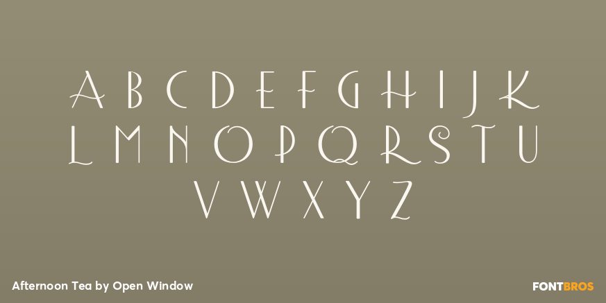 Afternoon Tea Font Family by Open Window | Font Bros