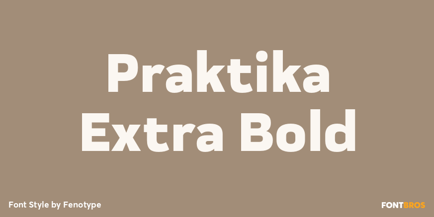 Praktika Extra Bold Font Style by Fenotype | Font Bros