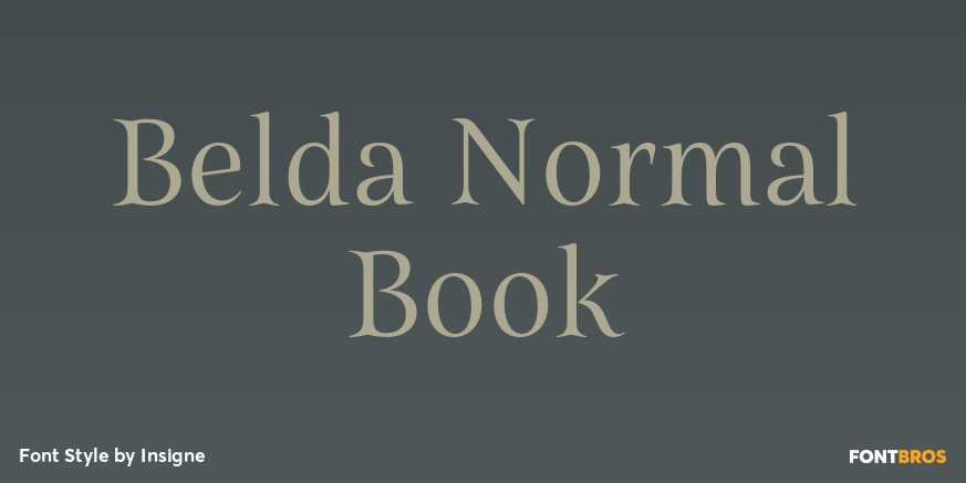 Belda Normal Book Font Style by Insigne | Font Bros