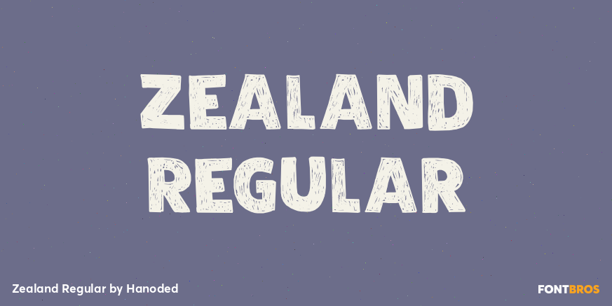 Zealand Regular Font Style by Hanoded | Font Bros