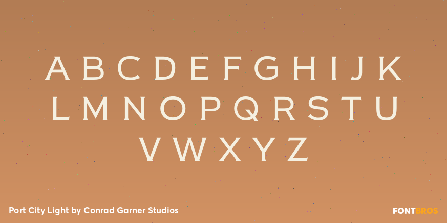 Port City Light Font Style by Conrad Garner Studios | Font Bros