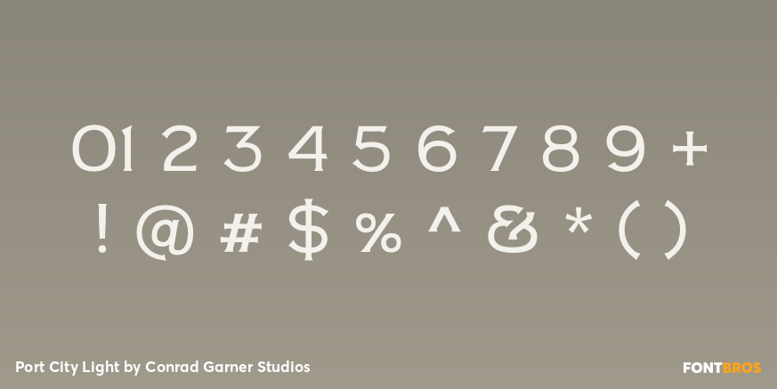 Port City Light Font Style by Conrad Garner Studios | Font Bros