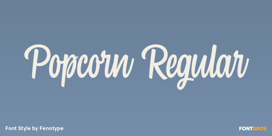 Popcorn Regular Font Style by Fenotype | Font Bros