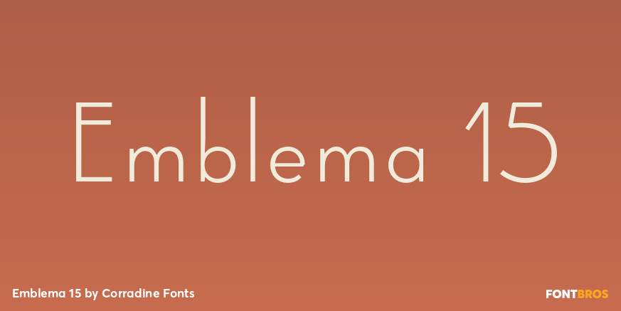Emblema 15 Font Style by Corradine Fonts | Font Bros