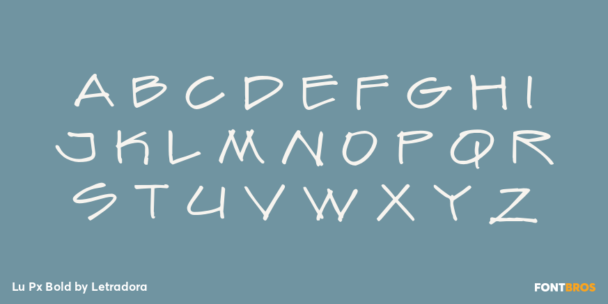 Lu Px Bold Font Style by Letradora | Font Bros
