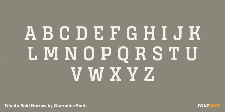 Triunfo Bold Narrow Font Style by Corradine Fonts | Font Bros