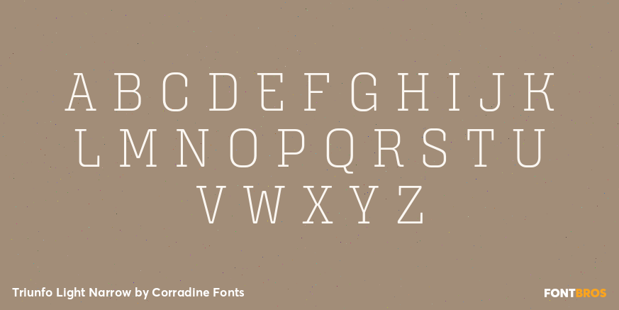 Triunfo Light Narrow Font Style by Corradine Fonts | Font Bros
