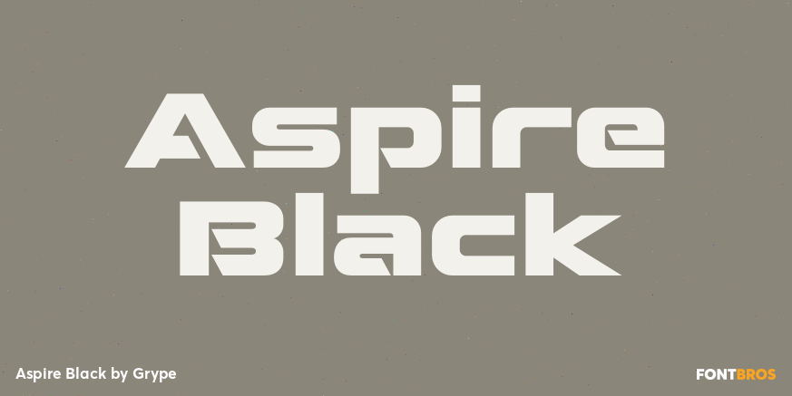 Aspire Black Font Style by Grype | Font Bros