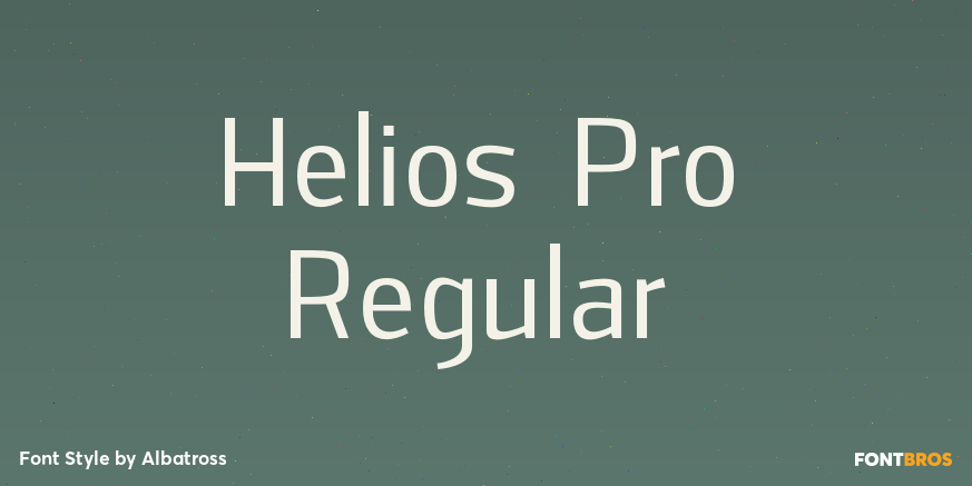 Helios Pro Regular Font Style by Albatross | Font Bros