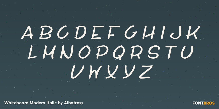 Whiteboard Modern Italic Font Style by Albatross | Font Bros