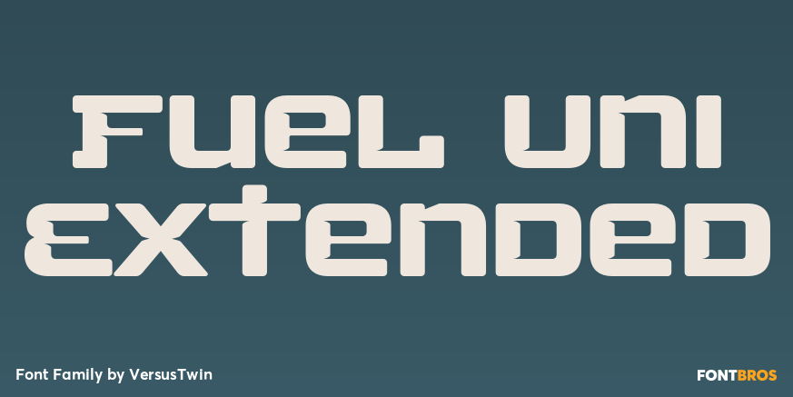 Fuel Uni Extended Font Family by VersusTwin | Font Bros