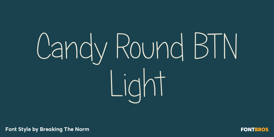 Candy Round BTN Light Font Style by Breaking The Norm | Font Bros