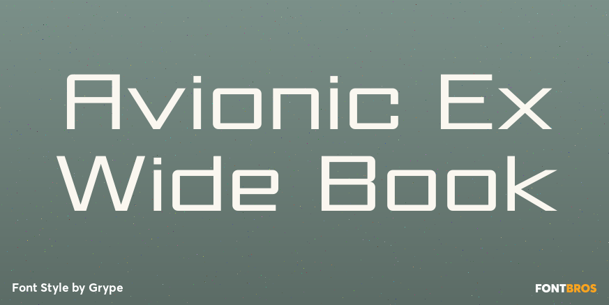 Avionic Ex Wide Book Font Style By Grype Font Bros