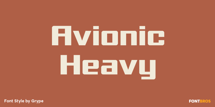 Avionic Heavy Font Style By Grype Font Bros