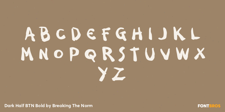 Dark Half BTN Bold Font Style by Breaking The Norm | Font Bros