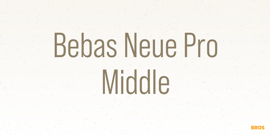 Bebas Neue Pro Middle Font Style by Flat-It | Font Bros