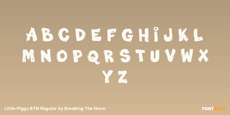 Little Piggy BTN Regular Font Style by Breaking The Norm | Font Bros