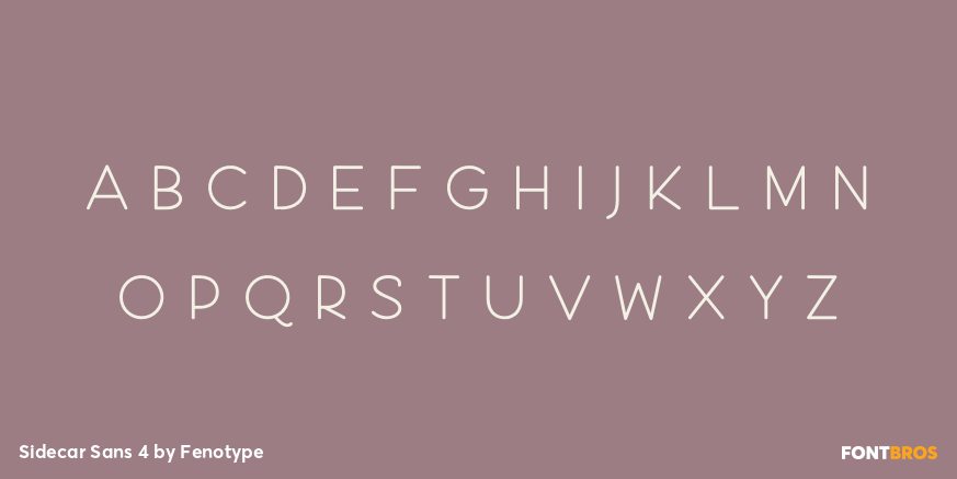 Sidecar Sans 4 Font Style by Fenotype | Font Bros