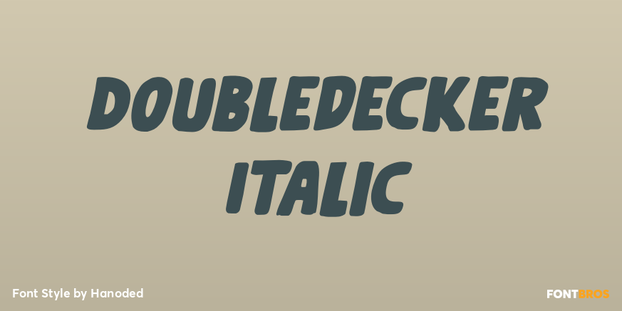 Doubledecker Italic Font Style by Hanoded | Font Bros