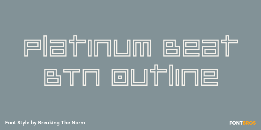 Platinum Beat BTN Outline Font Style by Breaking The Norm | Font Bros