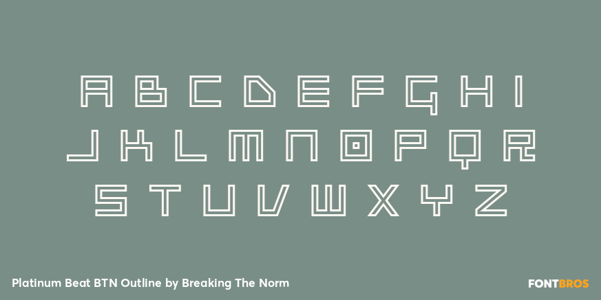 Platinum Beat BTN Outline Font Style by Breaking The Norm | Font Bros