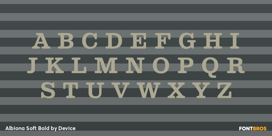 Albiona Soft Bold Font Style by Device | Font Bros