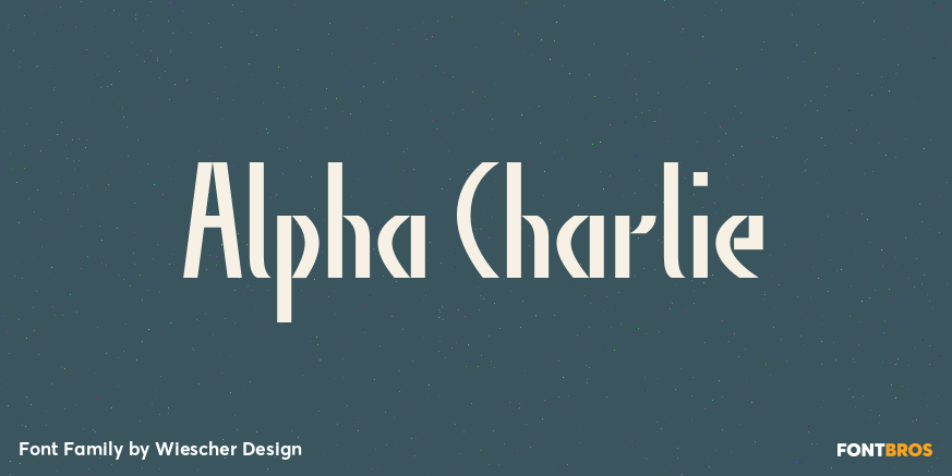 Alpha Charlie Font Family by Wiescher Design | Font Bros